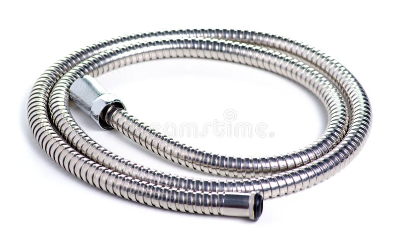 Shower hose silver stock photo. Image of construction - 142002538