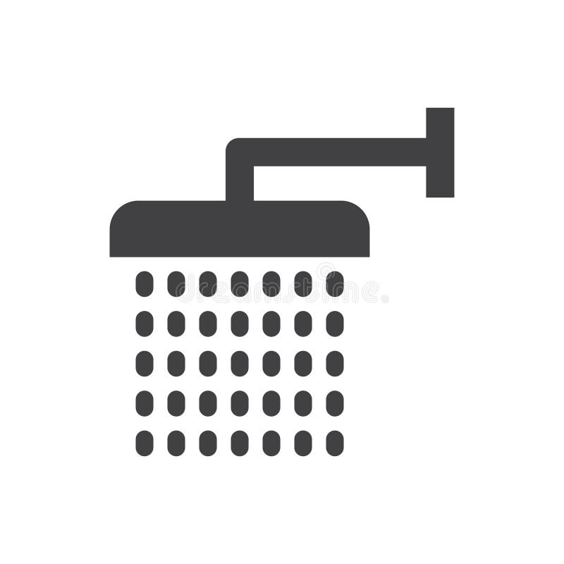 Shower icon stock vector. Illustration of hotel, design - 392207086