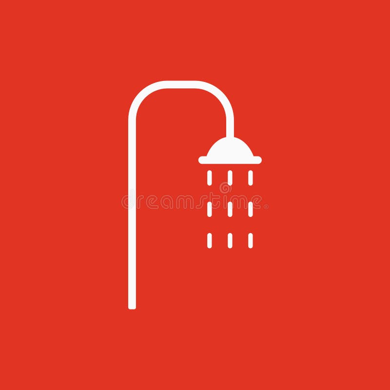 The Shower Icon. Bathroom Symbol Stock Vector - Illustration of icon ...