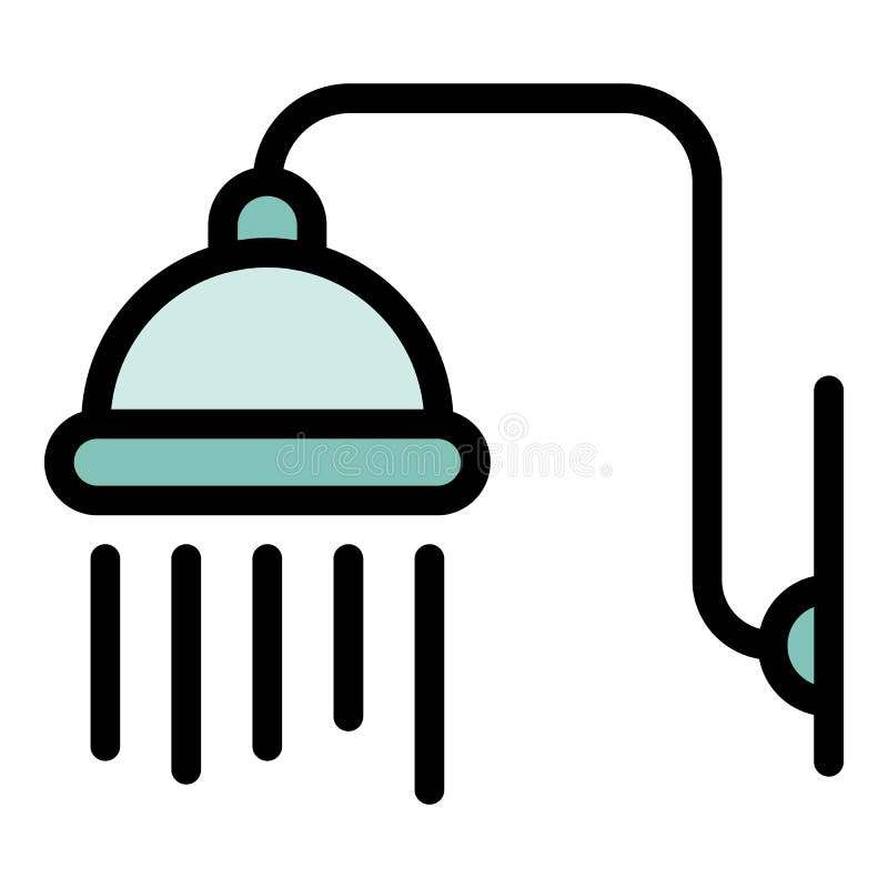 Shower Icon Color Outline Vector Stock Vector - Illustration of symbol ...