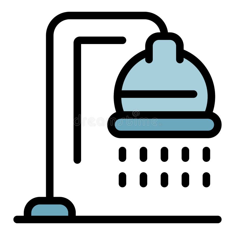 Shower Icon Color Outline Vector Stock Vector - Illustration of ...