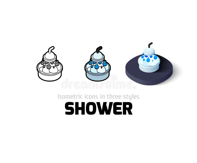 Shower Icon in Different Style Stock Vector - Illustration of childhood ...