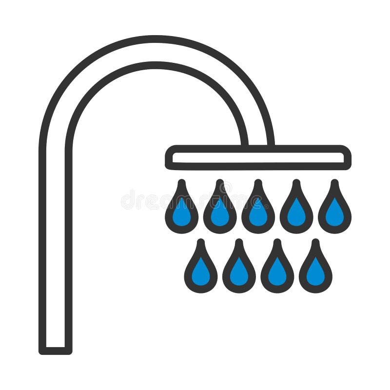 Shower Icon stock vector. Illustration of isolated, bath - 256681058