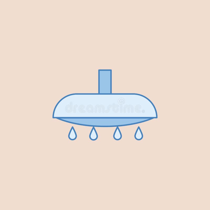 Shower Field Outline Icon. Element of Drip Watering Icon. Thin Line ...