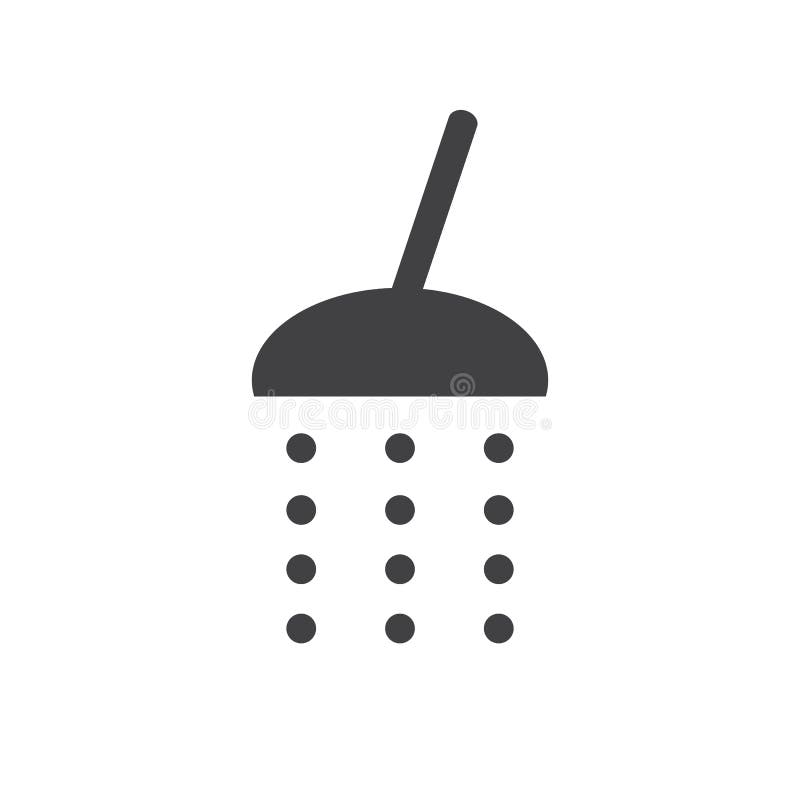 Shower Icon, Filled Flat Sign, Solid Glyph Pictogram, Vector ...