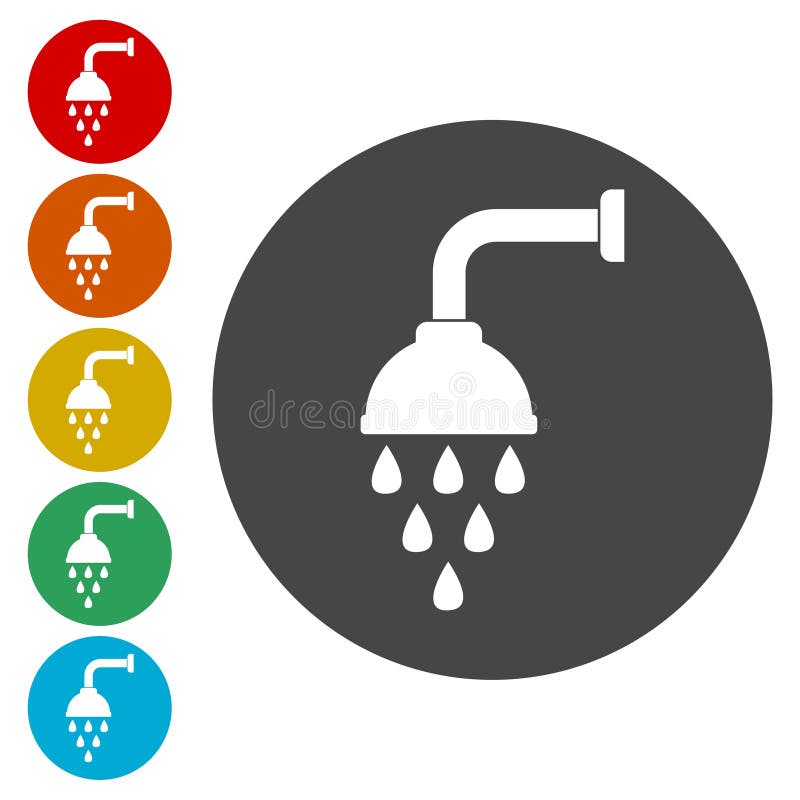Shower Icon. Shower Flat Symbol Stock Vector - Illustration of design ...