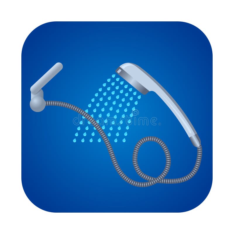 Shower icon stock vector. Illustration of pouring, douche - 223882300