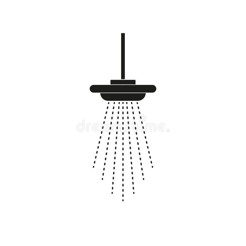 Shower Icon in the Shower Room. Vector Illustration Stock Vector ...