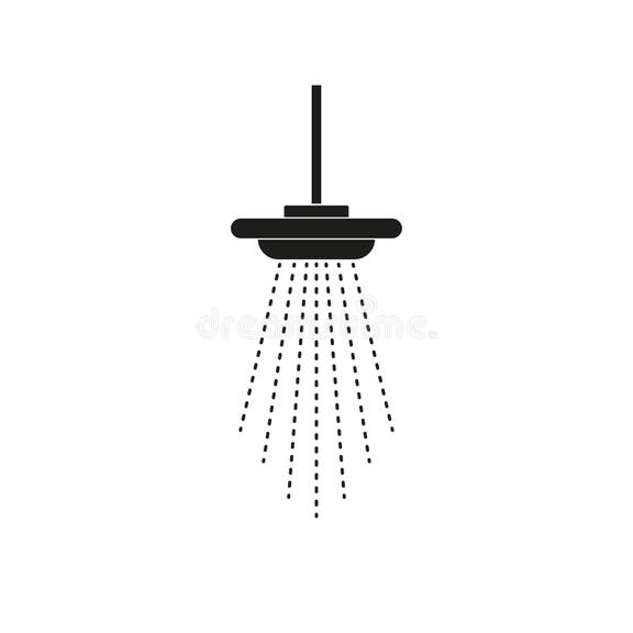 Shower Icon in the Shower Room. Vector Illustration Stock Vector ...