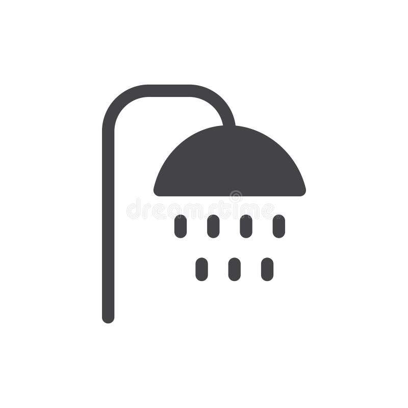Shower Icon Simple Vector Symbol Stock Vector - Illustration of line ...