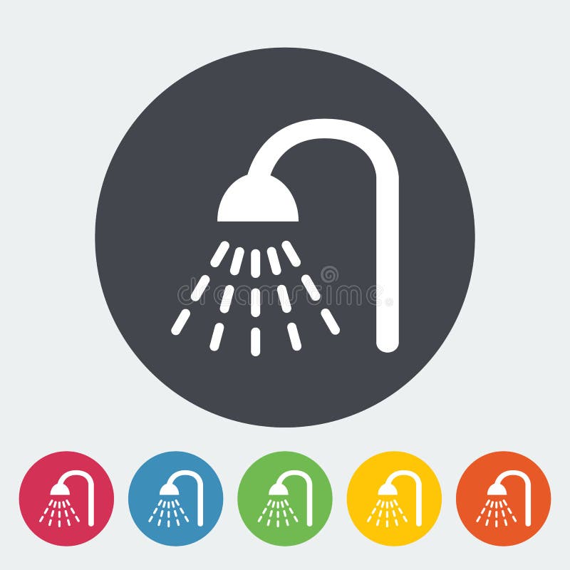 Shower icon stock vector. Illustration of black, painting - 97577026