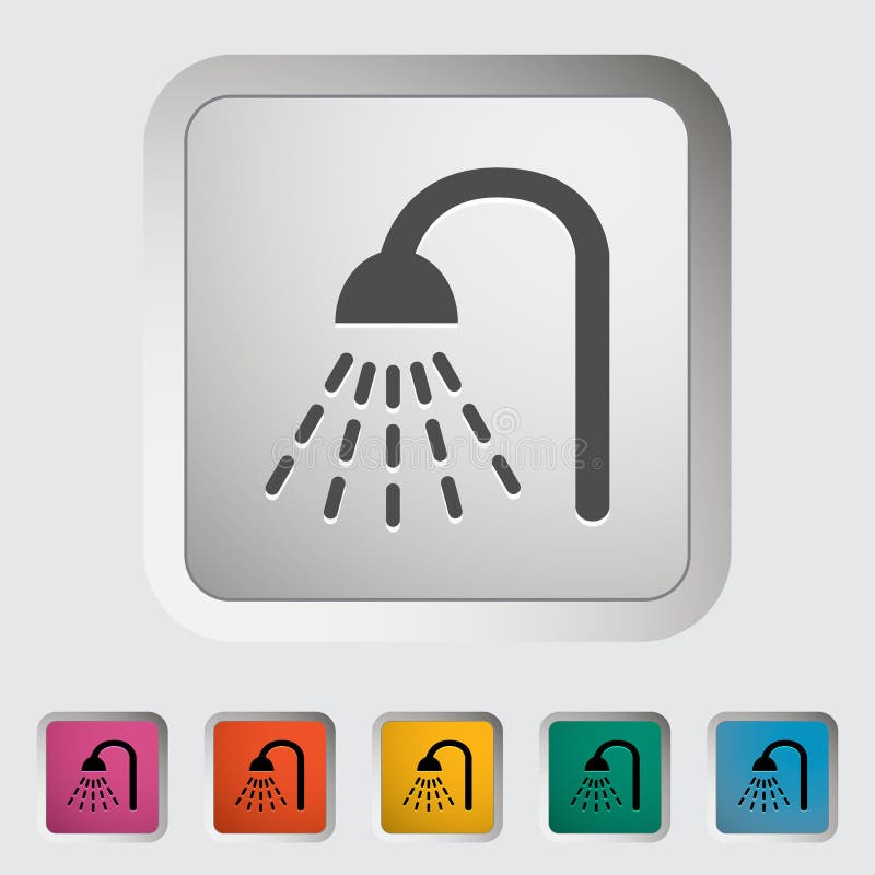 Shower icon stock vector. Illustration of button, cleanliness - 90678615