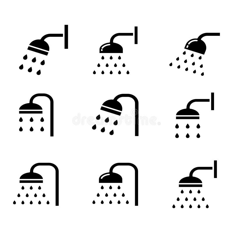 Shower Icon Vector Design Template Stock Illustration - Illustration of ...