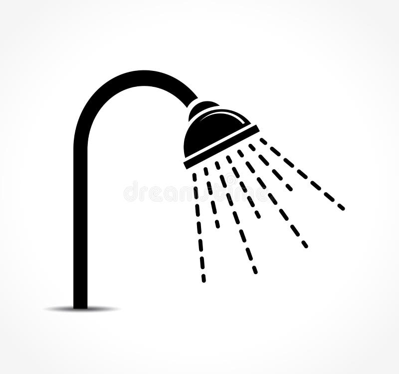 Shower Icon Set on White Background. Vector Stock Vector - Illustration ...