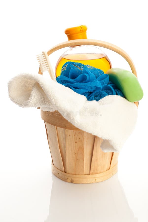 Shower kit stock image. Image of towel, wooden, wood - 22969423