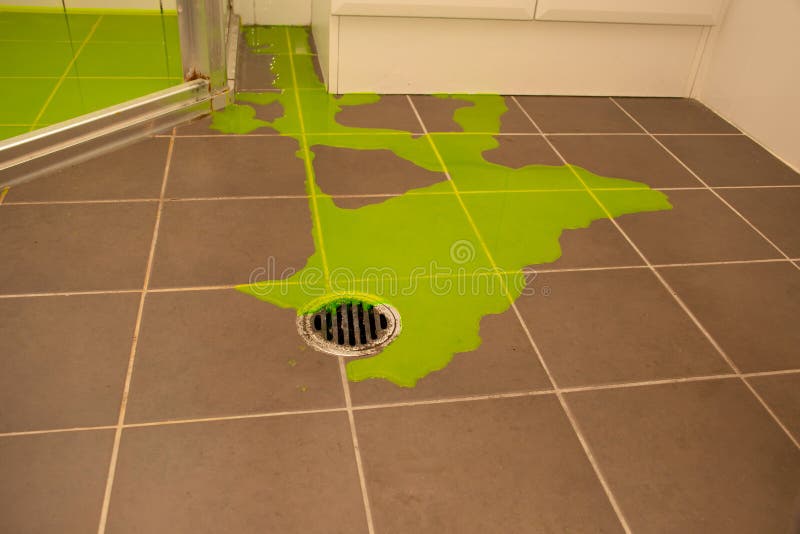 Shower Leaking Indicator Dye Flood Test To Check for Leaks within the ...