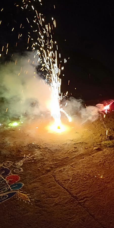 Firecrackers in a Festival Night Stock Photo - Image of delhi, looks ...