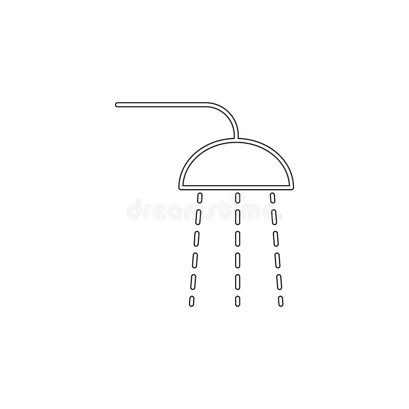 Shower Outline Icon. Element of Colored Spa Icon for Mobile Concept and ...