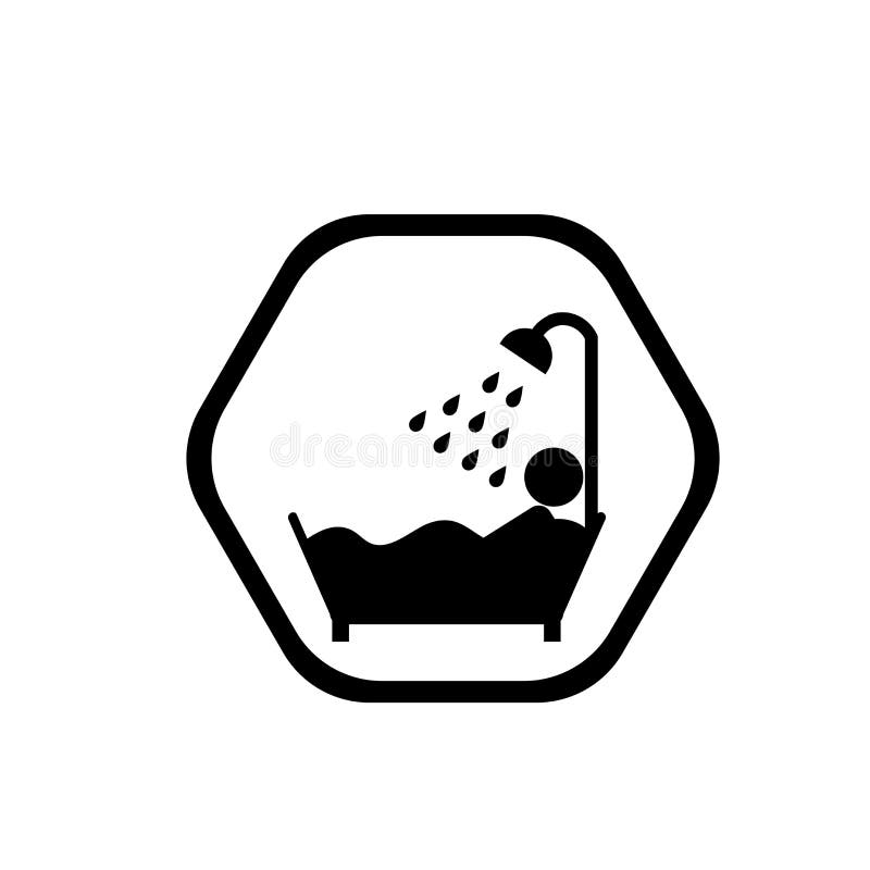 No Shower Icon Vector Isolated On White Background, No Shower Sign ...