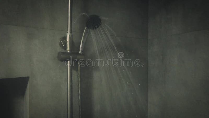 Shower Room with Working Shower Stock Video - Video of contemporary ...