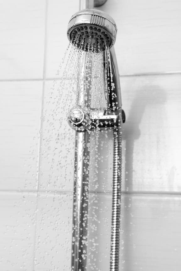 Shower with running water stock image. Image of aqua - 28765315