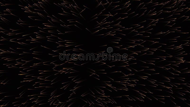 Shower of Sparks from Cutting Metal on a Dark Animation Background ...