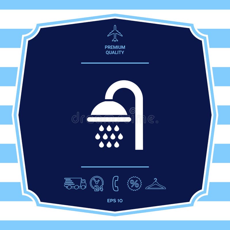 Shower Icon Symbol. Graphic Elements for Your Design Stock Vector ...