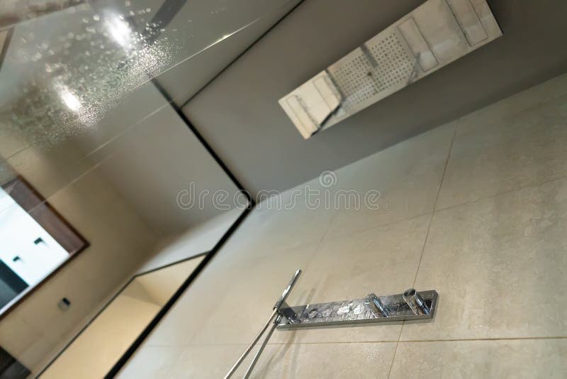 The Shower System Utilizes Various Water Supply Methods Stock Image ...