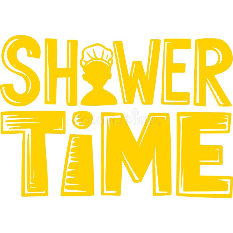 Shower Time Person Silhouette Graphic Stock Vector - Illustration of ...