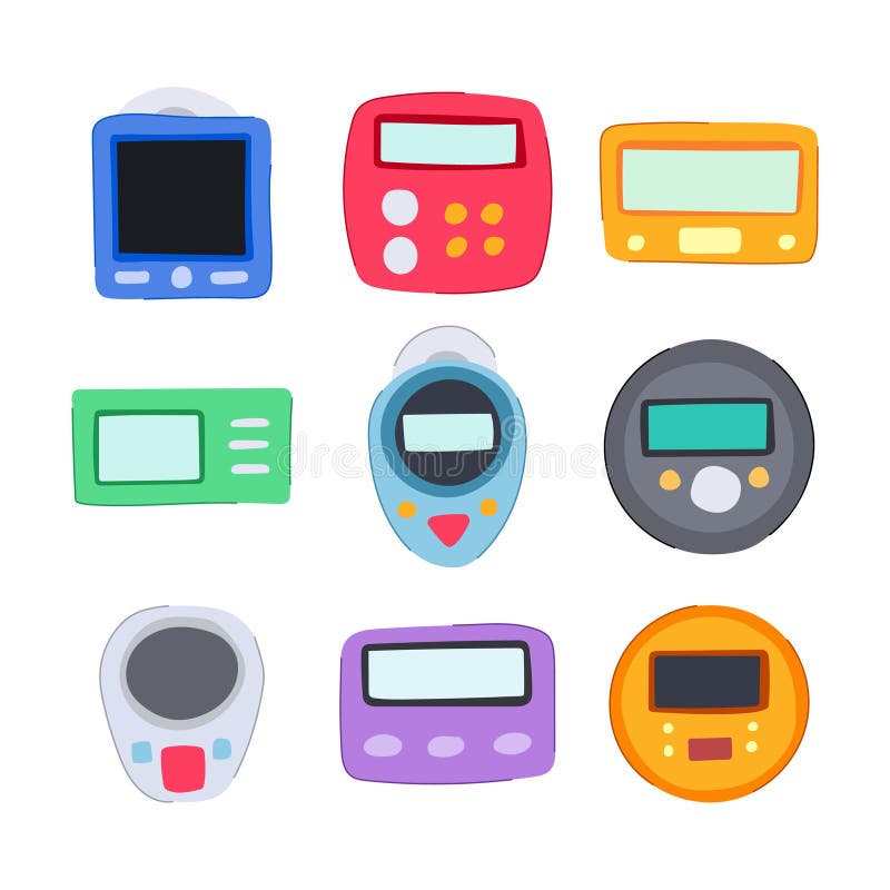 Shower Timer Set Cartoon Vector Illustration Stock Vector ...