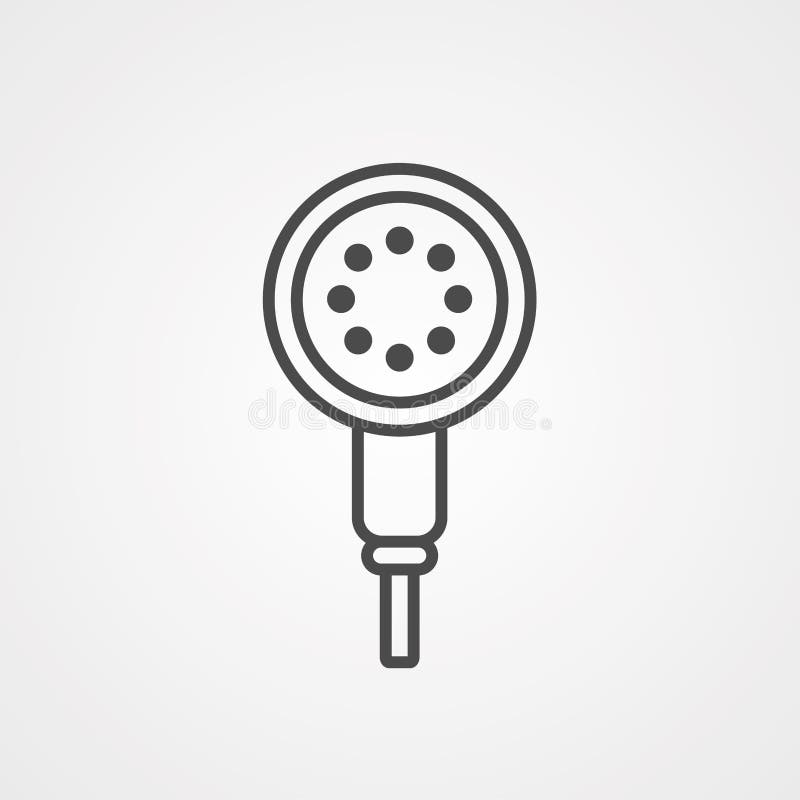 Shower Vector Icon Sign Symbol Stock Illustration - Illustration of ...