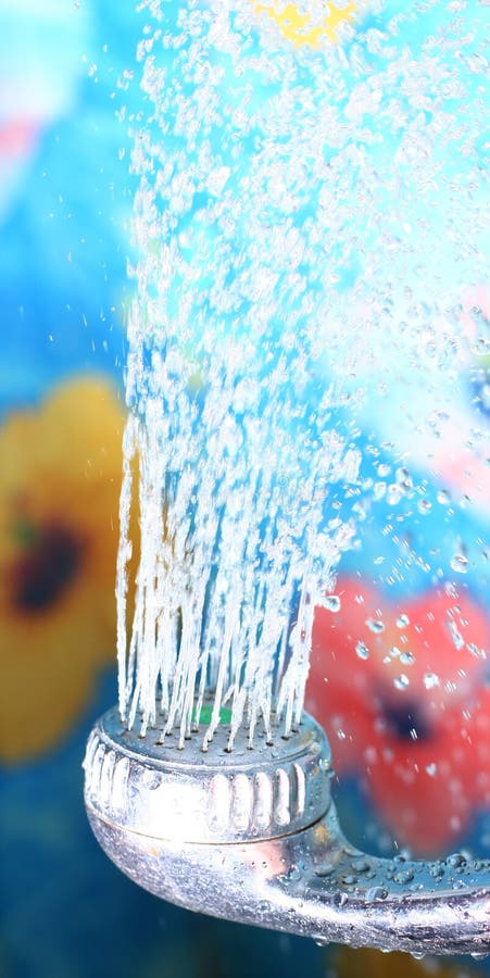 Shower with water stock image. Image of cleaning, bathroom - 12531593