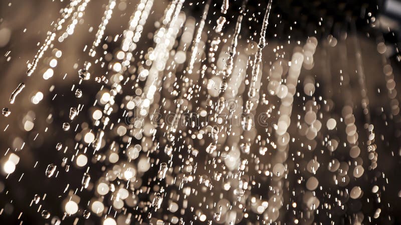 A Shower with Water Droplets Falling from it Stock Photo - Image of ...