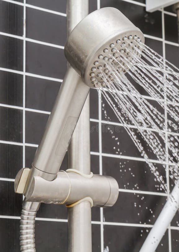 Shower with water stream. stock image. Image of water - 43007479