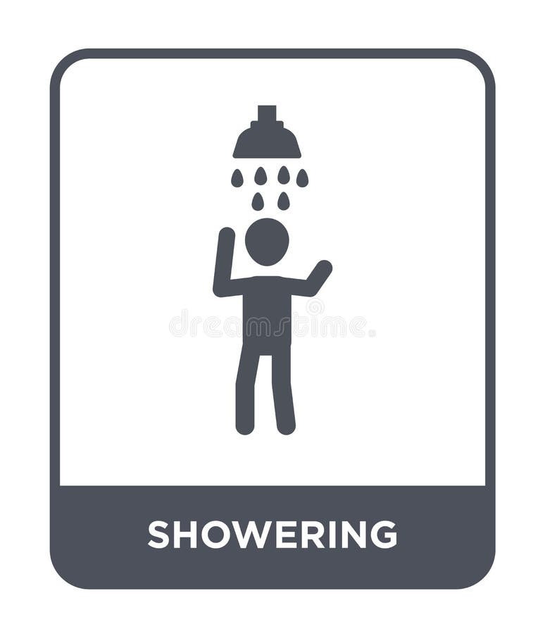 Showering Icon. Trendy Showering Logo Concept on White Backgroun Stock ...