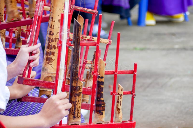 Angklung, Traditional Music Instrument From Indonesia Stock Photo ...