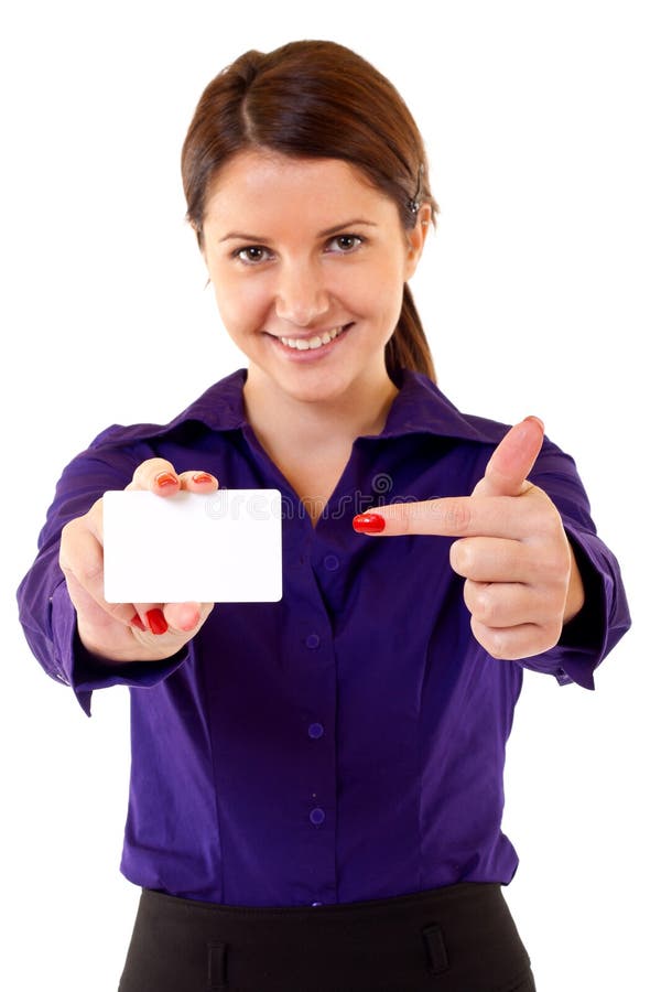 Showing a business card stock image. Image of hold, partner - 14809285