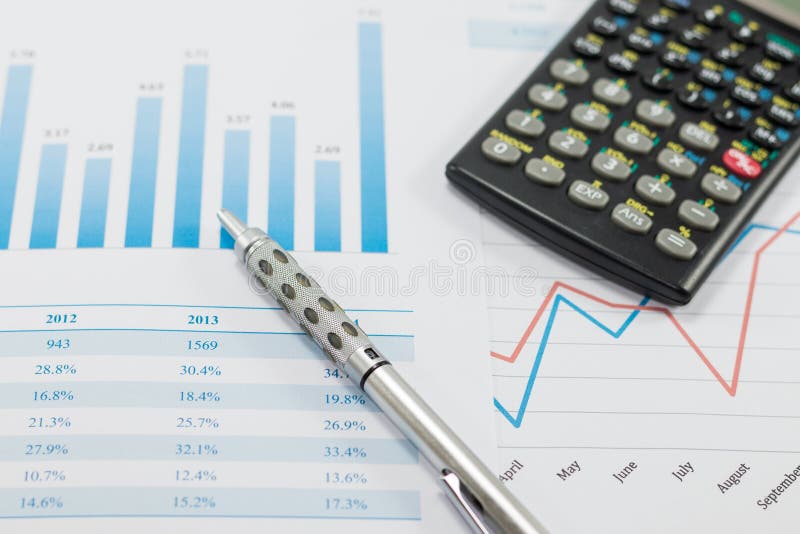 Showing Business and Financial Report Stock Photo - Image of accounting ...