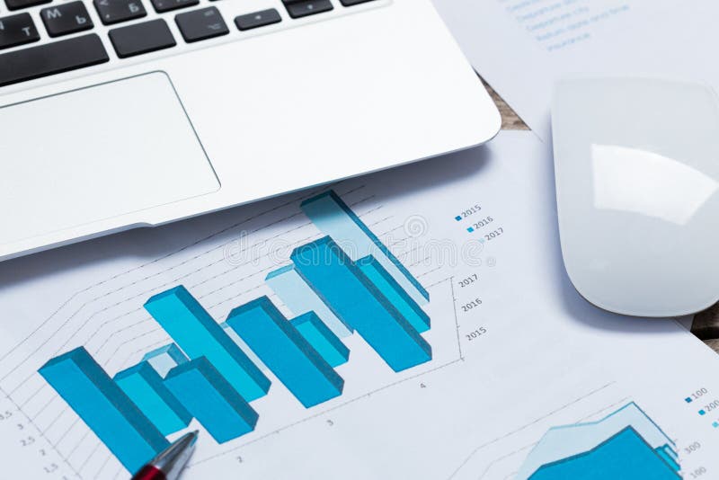 Showing Business and Financial Report Stock Image - Image of investment ...