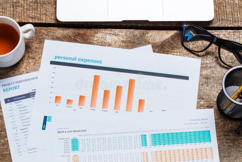 Showing Business and Financial Report Stock Photo - Image of capital ...