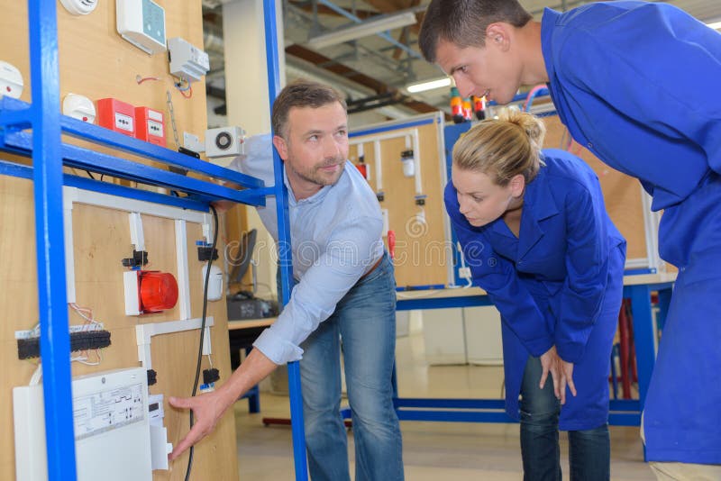 Showing the Cable Connections Stock Image - Image of vocational ...