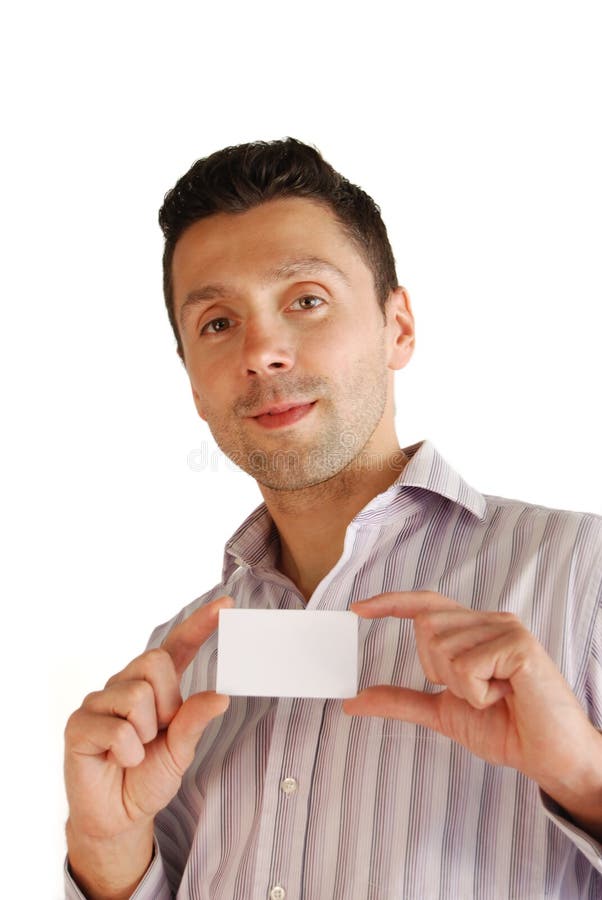 Showing a card stock photo. Image of isolated, corporate - 7238574