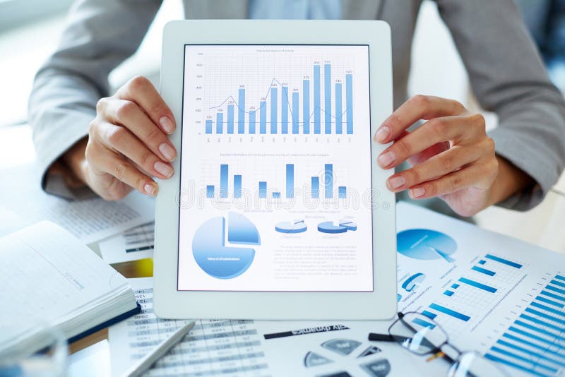 Showing data stock image. Image of businesswoman, female - 52876089