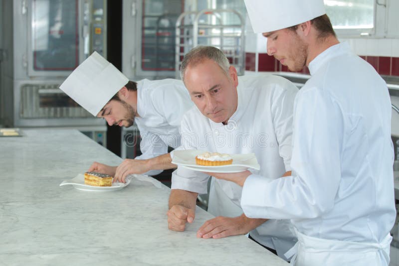 Showing dessert to chef stock photo. Image of paste - 103622730