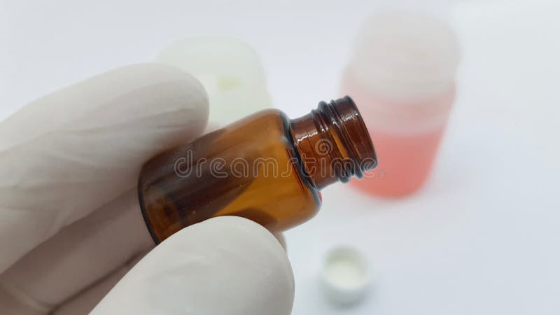 Showing Different Containers of Chemicals Stock Image - Image of ...