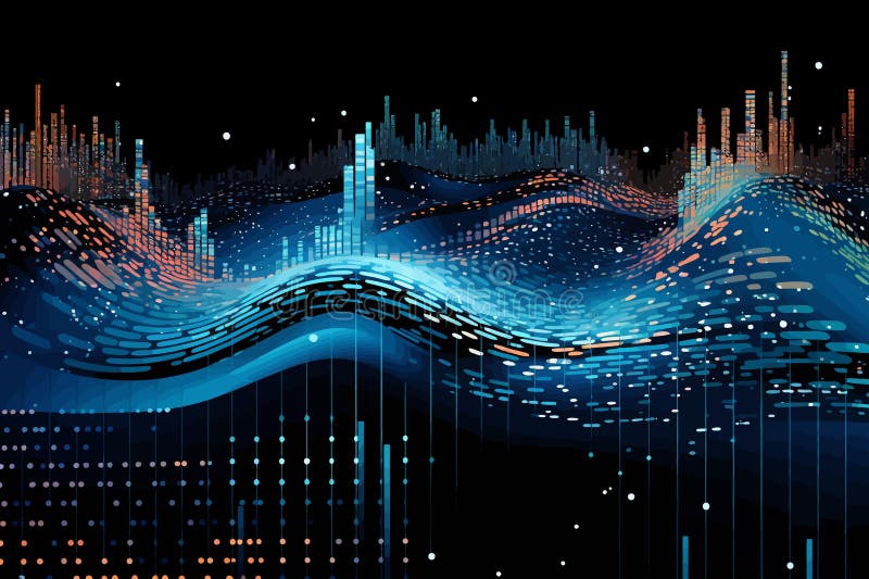 Showing Digital Data and Big Tech Imagery As Isolated Illustration ...