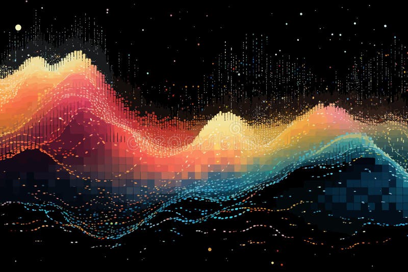 Showing Digital Data and Big Tech Imagery As Isolated Illustration ...