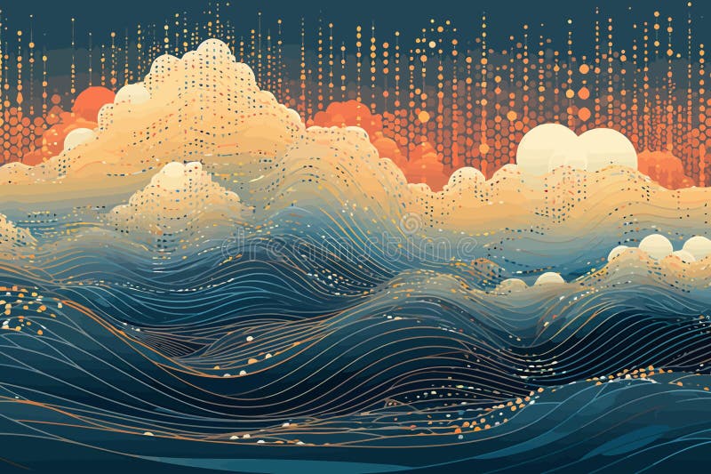 Showing Digital Data and Big Tech Imagery As Isolated Illustration ...