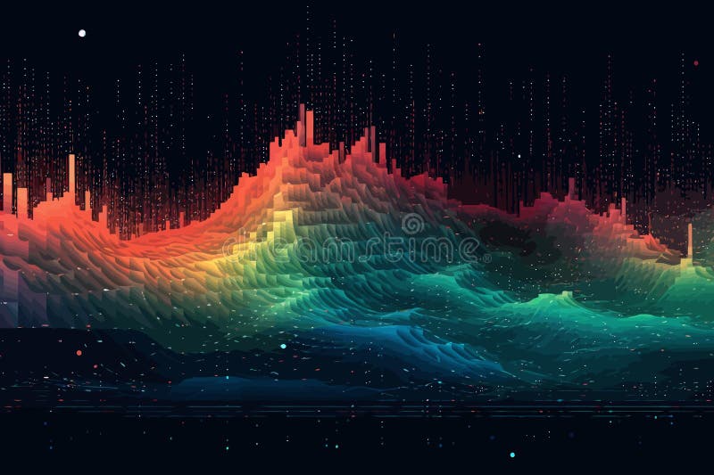 Showing Digital Data and Big Tech Imagery As Isolated Illustration ...