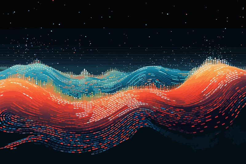 Showing Digital Data and Big Tech Imagery As Isolated Illustration ...